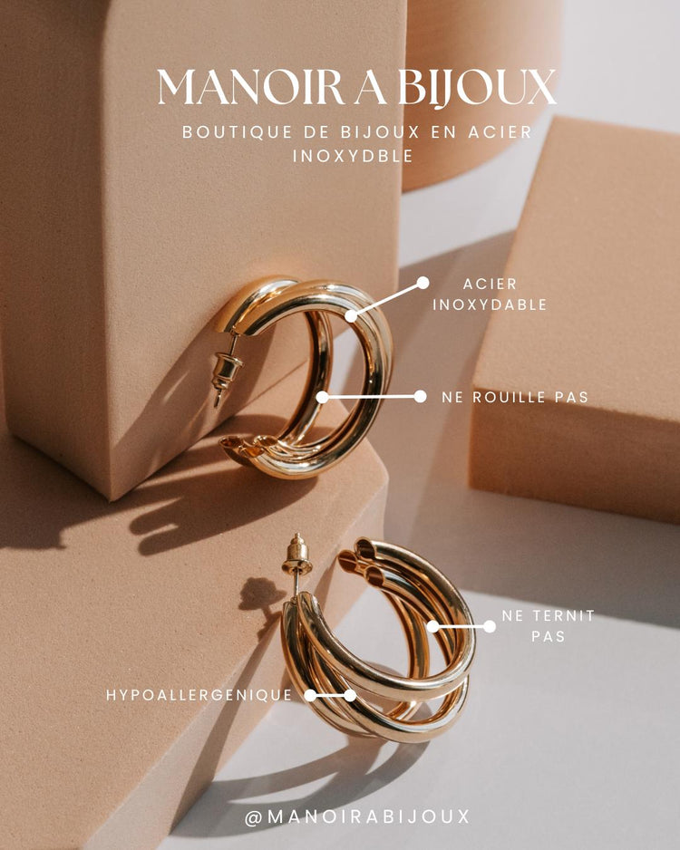 Bijoux en Acier Inoxydable Hypoallergénique | Manoir A bijoux